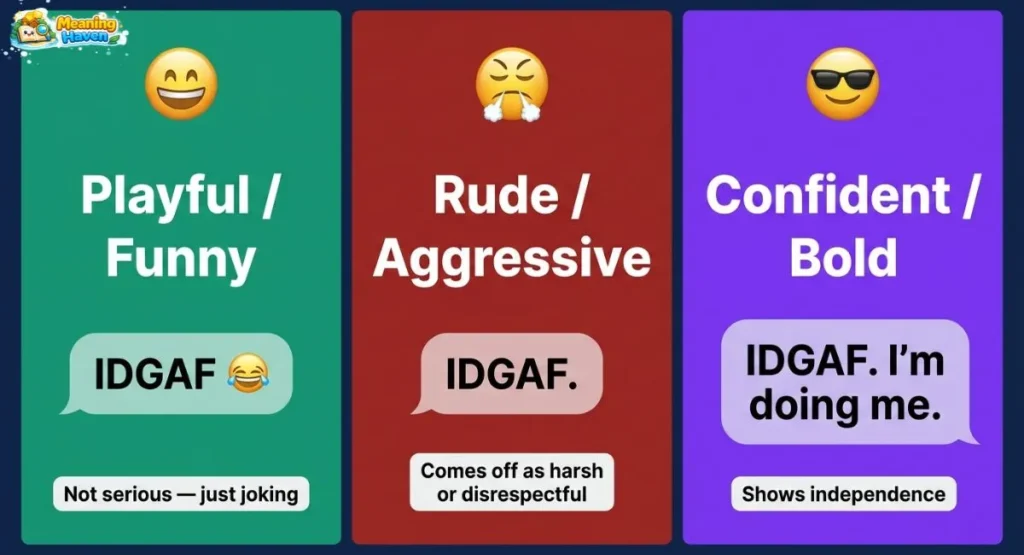 IDGAF Meaning in Chat: Definition, Examples & Usage Explained