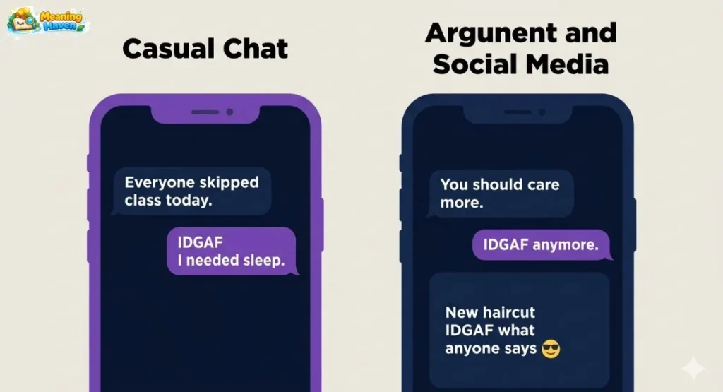 IDGAF Meaning in Chat: Definition, Examples & Usage Explained