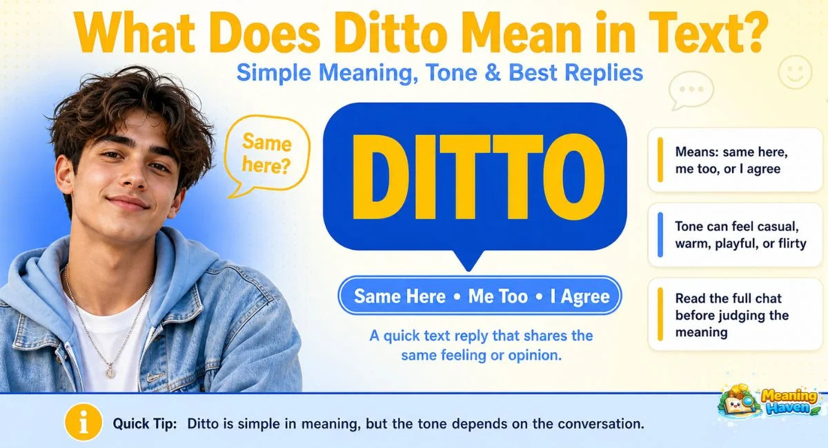 What Does Ditto Mean in Text? Simple Meaning, Examples & Replies