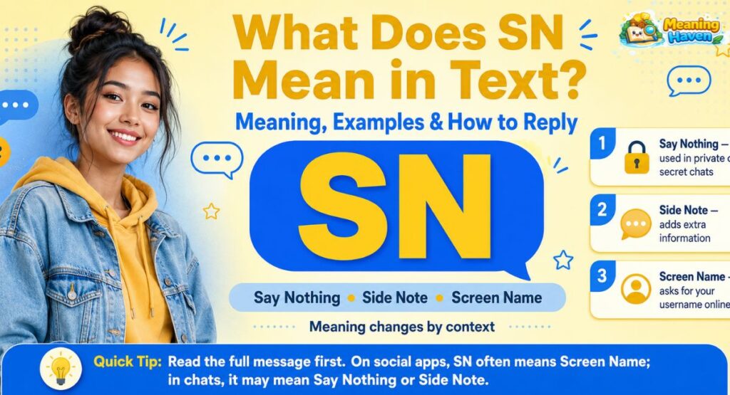 What Does SN Mean in Text? Meaning, Examples & How to Reply